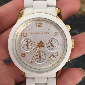 Michael Kors | Accessories | Michael Kors White Gold Watch | Poshmark
